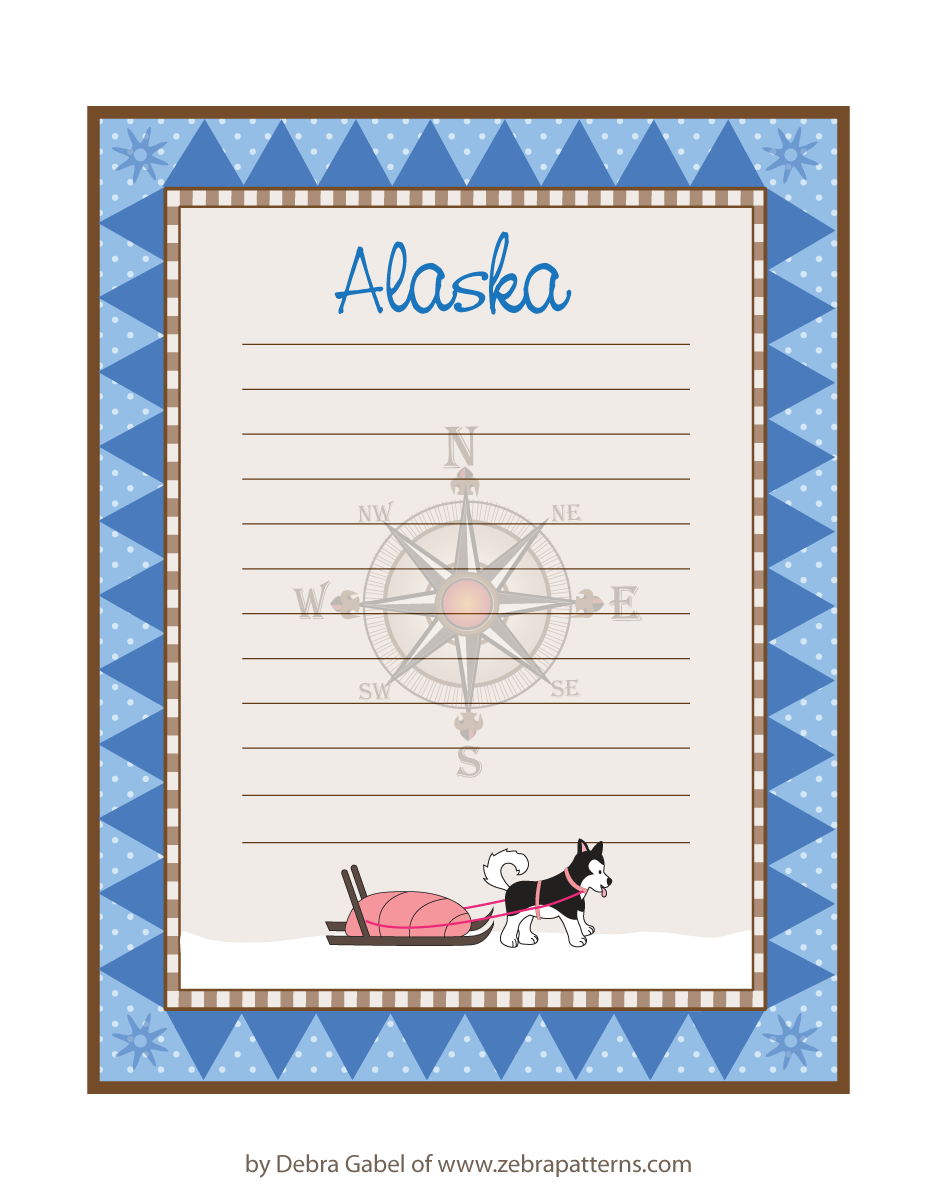 Alaska Background Map Panel – Zebra Patterns