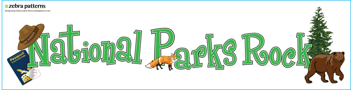 National Parks 7" x 28" Banner – Zebra Patterns
